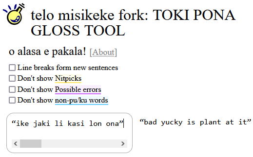 Toki Pona Gloss Tool